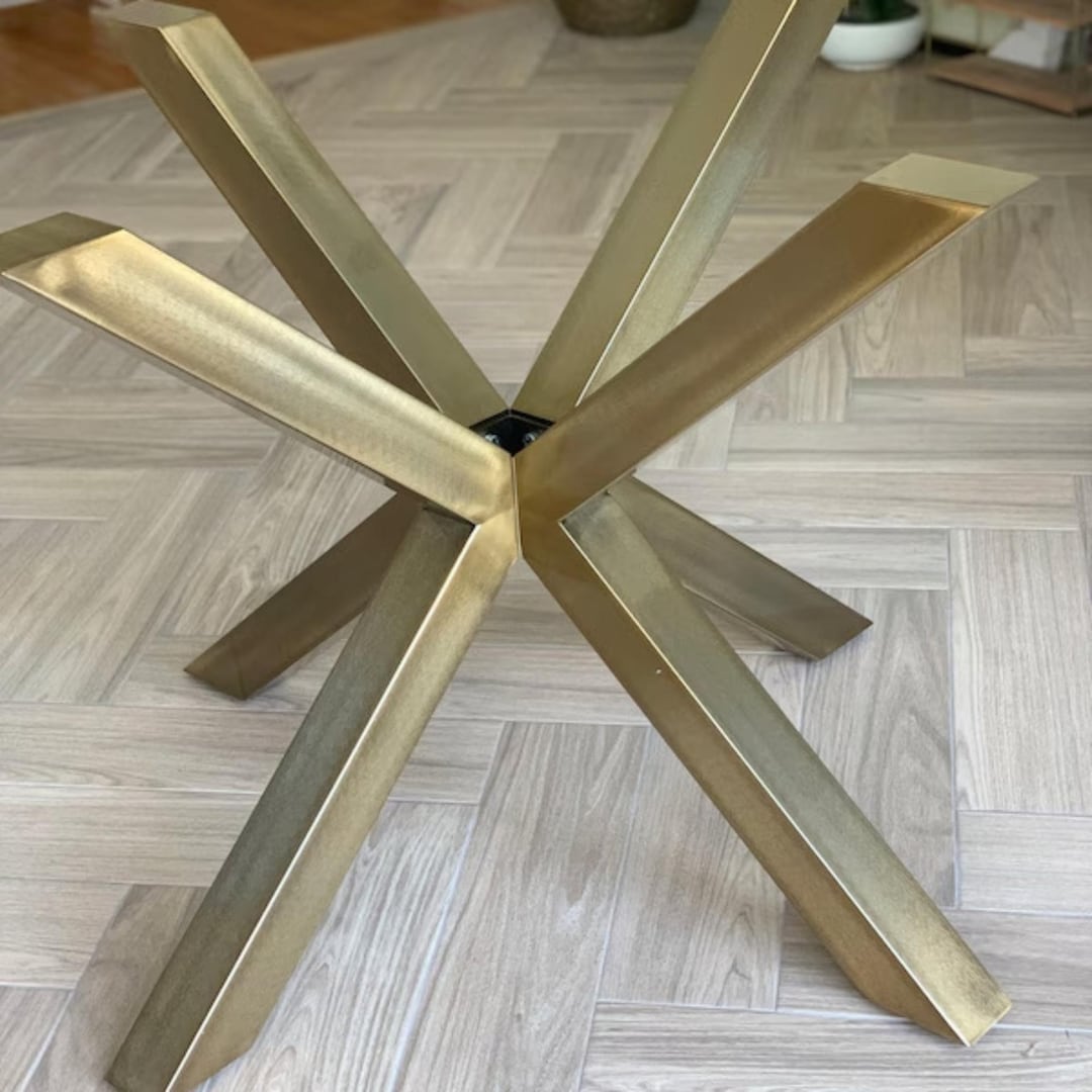 Modern Metal Table Base to Round Glass Tabletop, Dining Table Base for ...