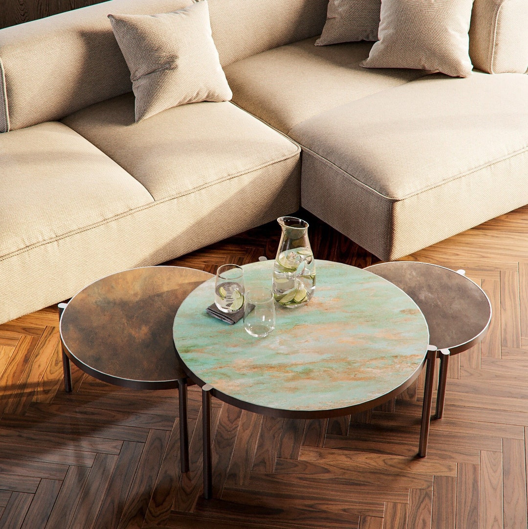 Nesting Table Set of 3, End Tables, Mid Century Modern, Side Table for ...