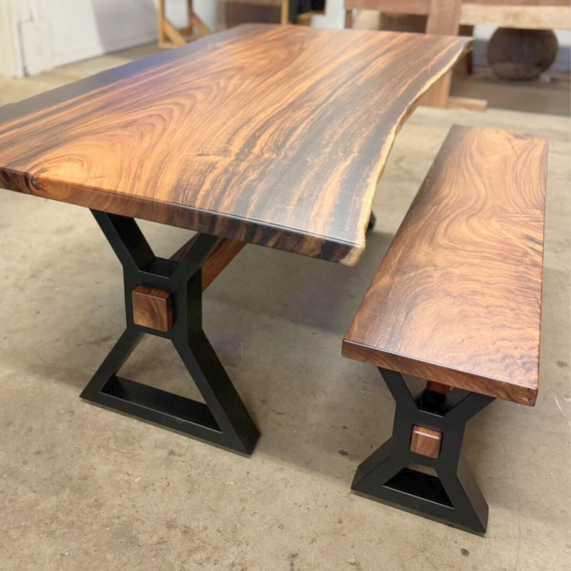 Rustic Wood Dining Table - Etsy