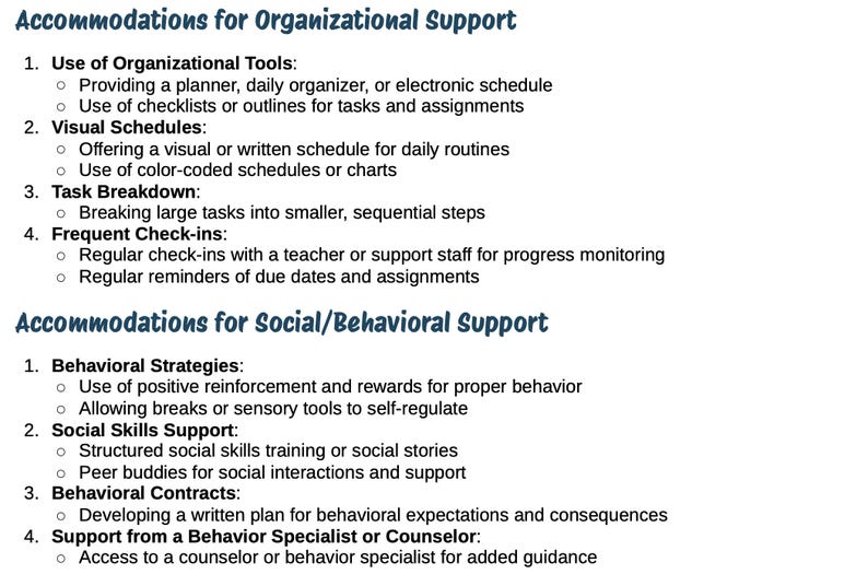 The Ultimate IEP Accommodation Toolkit Resource - Etsy