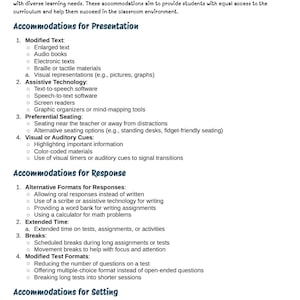 The Ultimate IEP Accommodation Toolkit Resource - Etsy