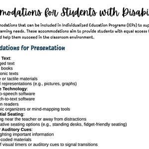 The Ultimate IEP Accommodation Toolkit Resource - Etsy