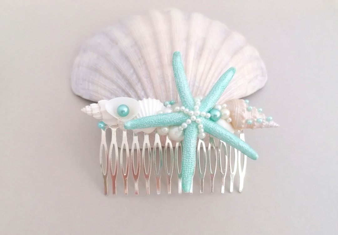 Beach Hair Comb,beach Wedding,sea Shell Hair Accessory,seashell Hair ...