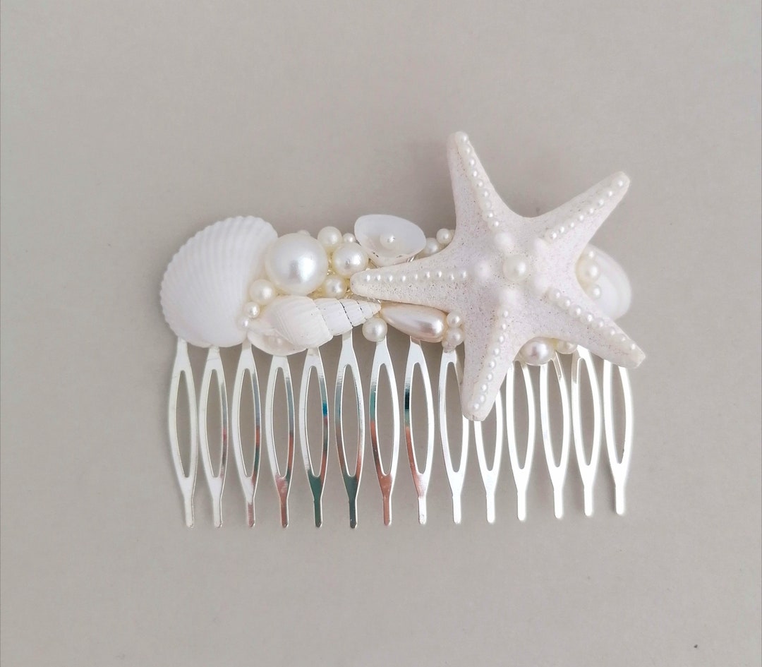 Bridal Hair Comb, Seashell Hair Comb, Beach Wedding, Beach Hair ...
