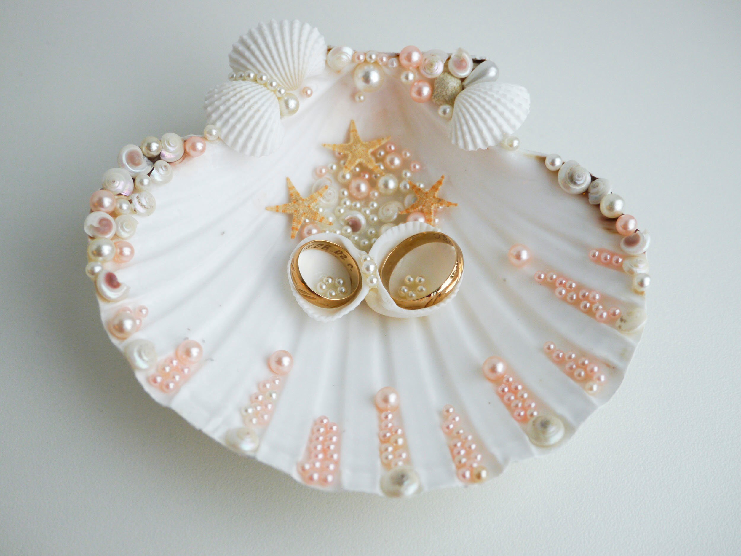 Shell Ring Holder Wedding Ring Holder Starfish Blush Pink - Etsy
