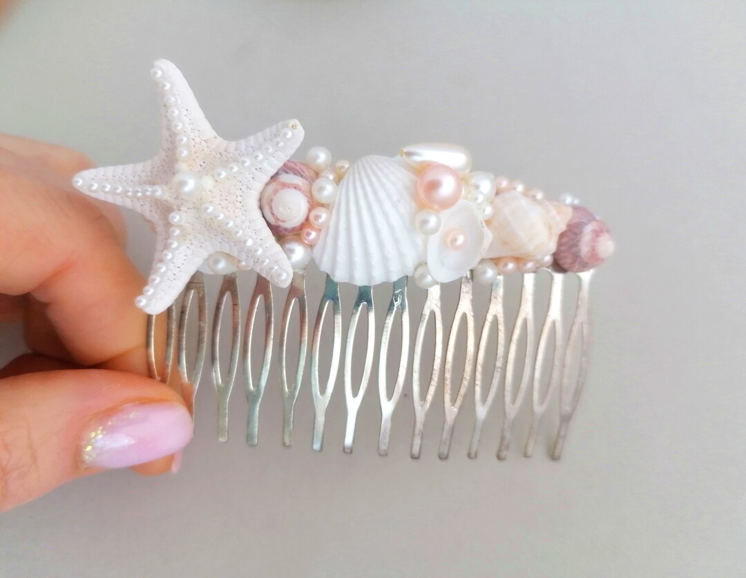 Starfish Hair Comb: Seashell Bridal Headpiece, Beach Wedding Accessory ...