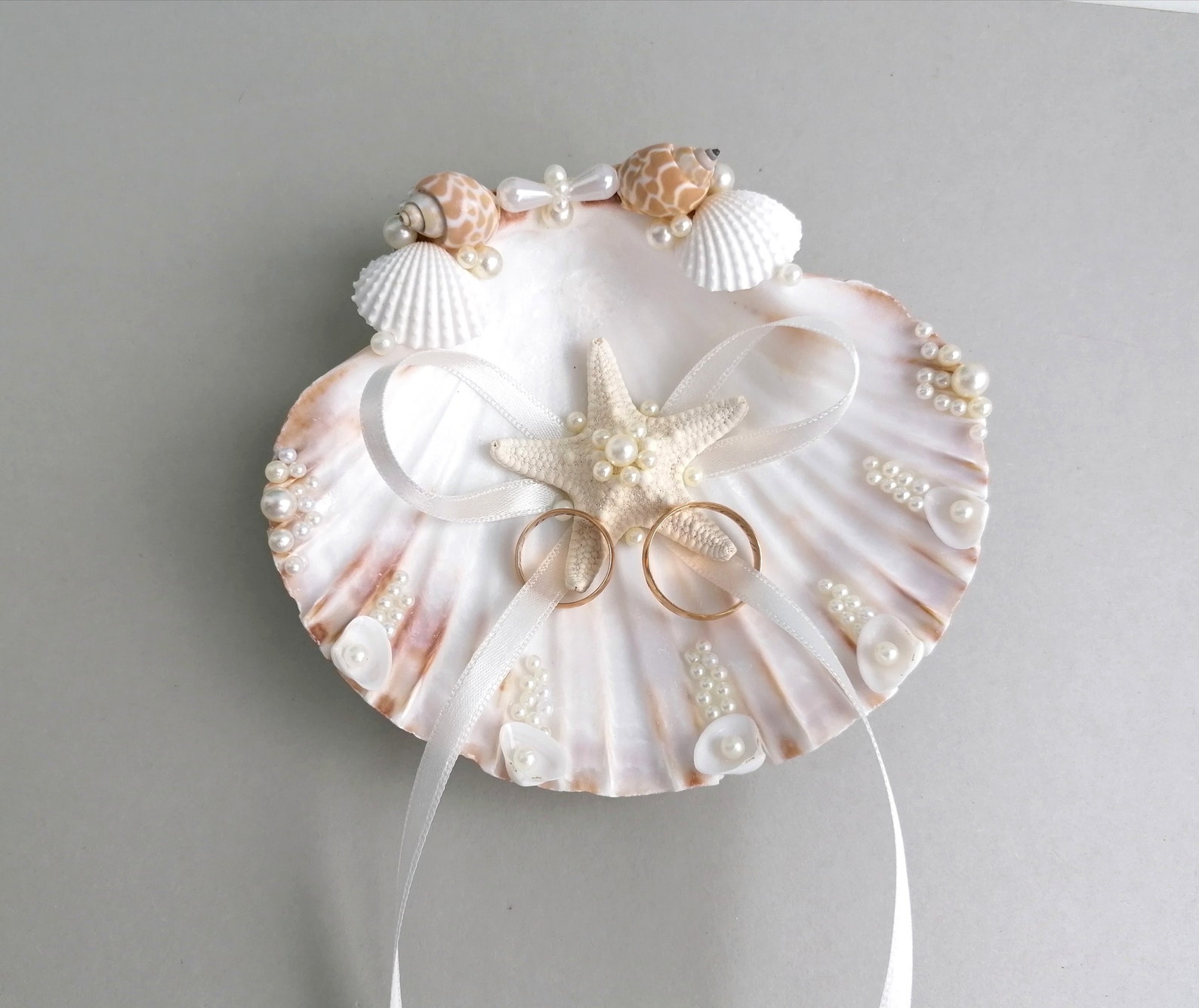 Shell Ring Holder Starfish Beach Ring Holder | Etsy