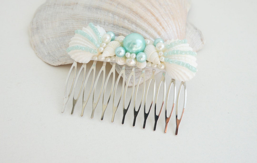 Seashell Hair Comb, Beach Wedding, Beach Hair Accessory, Seashell Hair ...