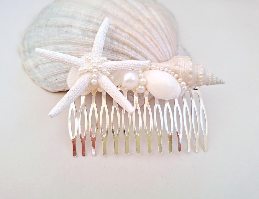 Beach Hair Comb, Beach Wedding, Sea Shell Hair Accessory, Seashell Hair ...