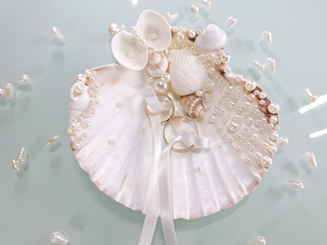 Seashell Ring Holder, Beach Ring Holder, Sea Shell Ring Holder, Wedding ...