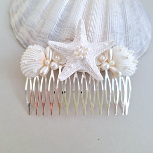 Headpiece, Seashell Hair Comb, Beach Wedding, Beach Hair Accessory ...