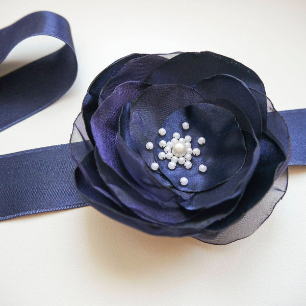 Navy Blue Sash - Etsy