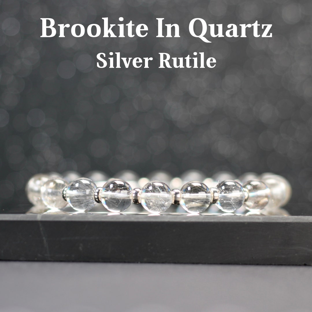 Brookite in Quartz Silver Rutile Posh Power Bracelets With - Etsy