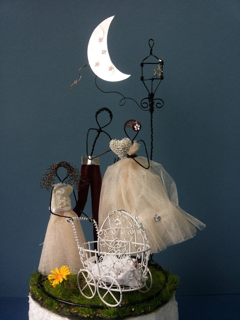 Wedding, Custom Cake Topper, Wedding Cake Topper, Wire Cake Topper ...