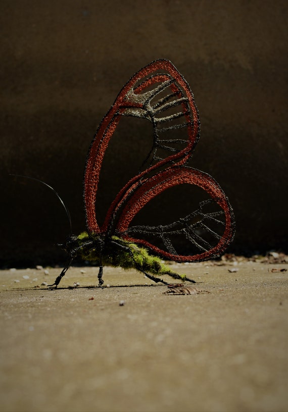 Wire Butterfly Wedding gift Wire Sculpture Wire decor | Etsy