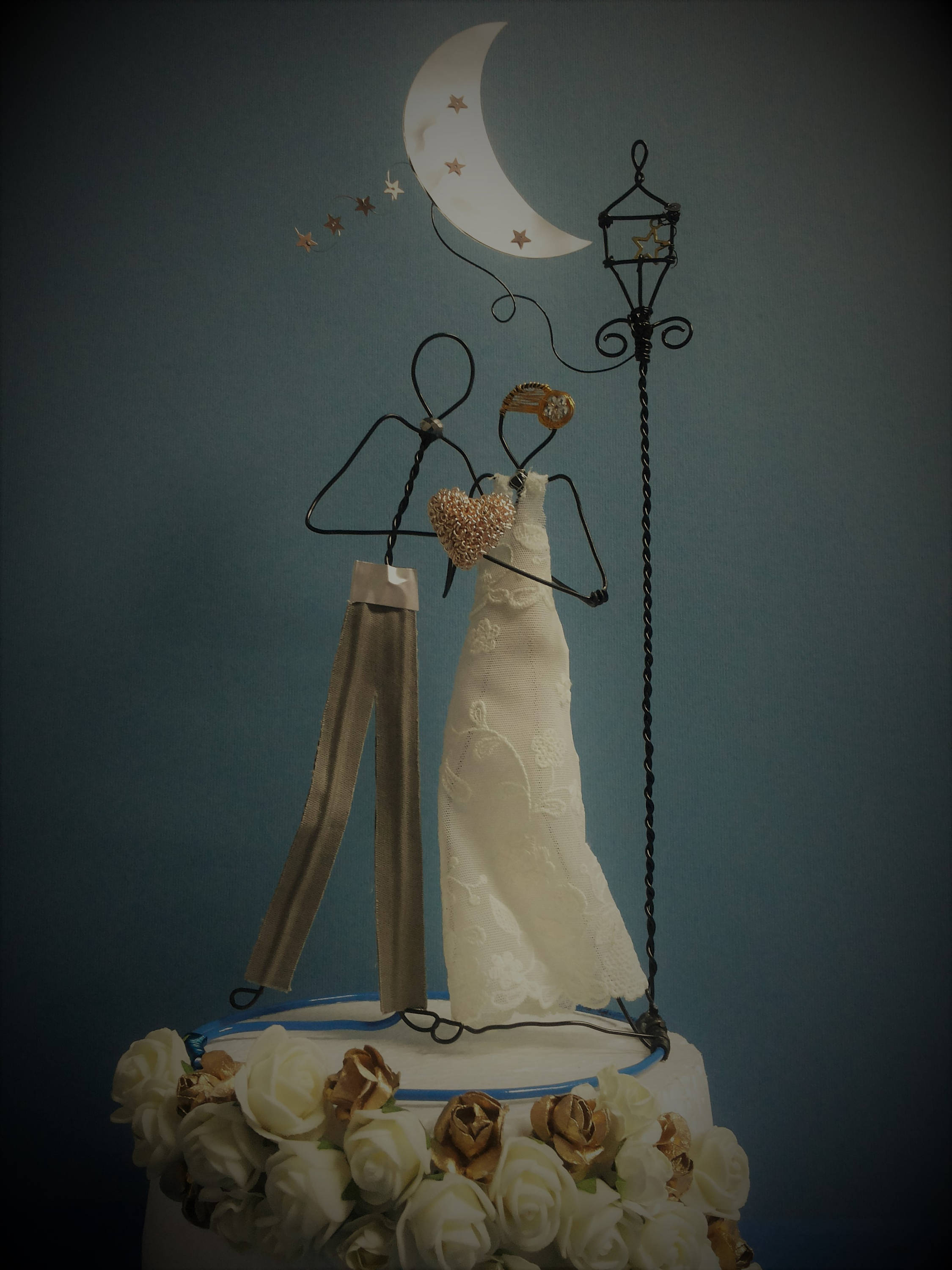 Wedding Cake Topper Wire Cake Topper Figurine Cake | Etsy