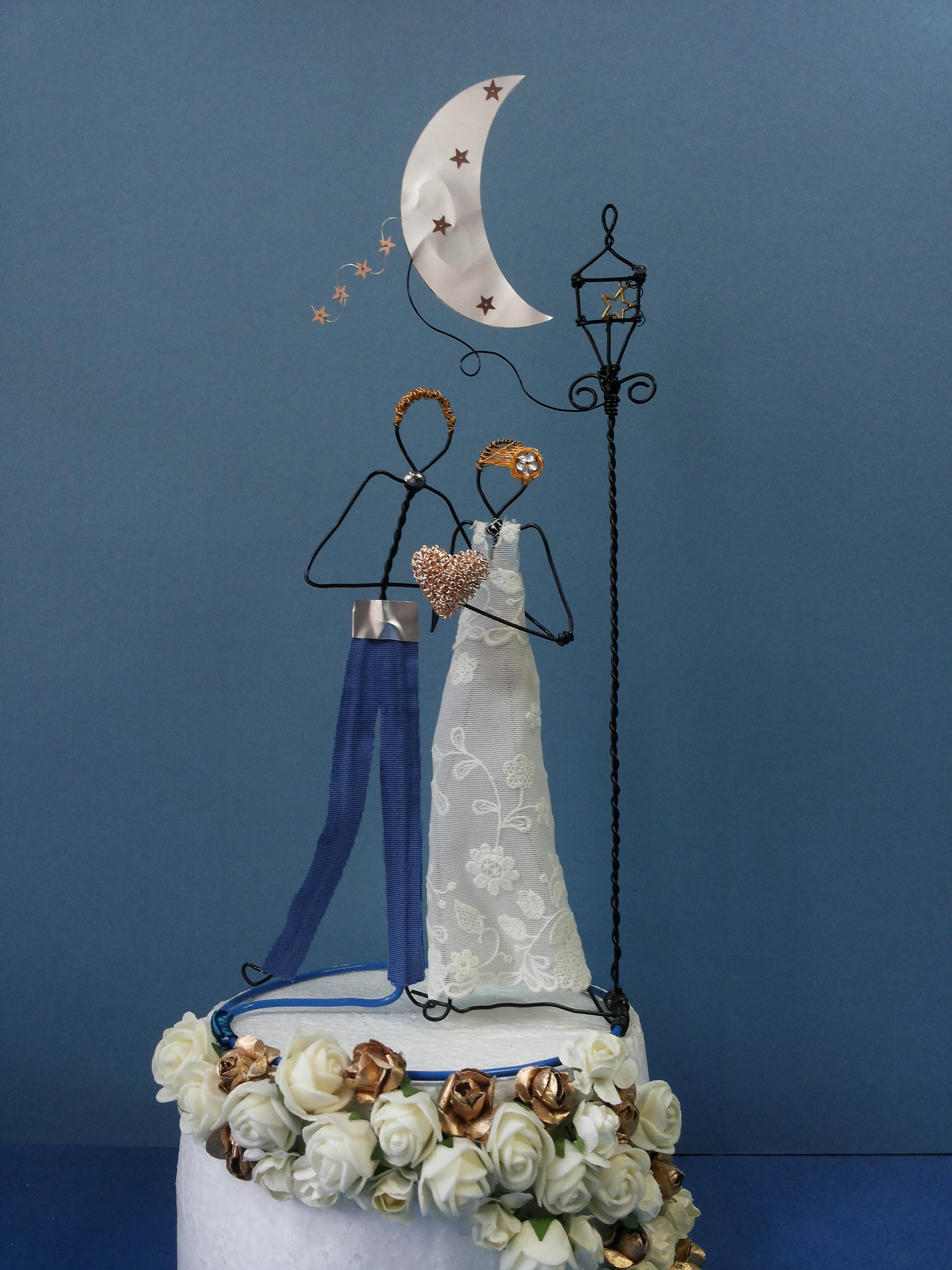 Wedding cake topper Wire cake topper figurine Cake | Etsy
