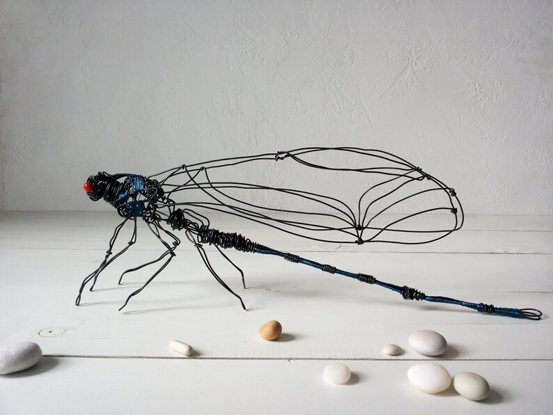 Wire Sculpture Dragonfly Insect Decor Bug Decor Decoration - Etsy