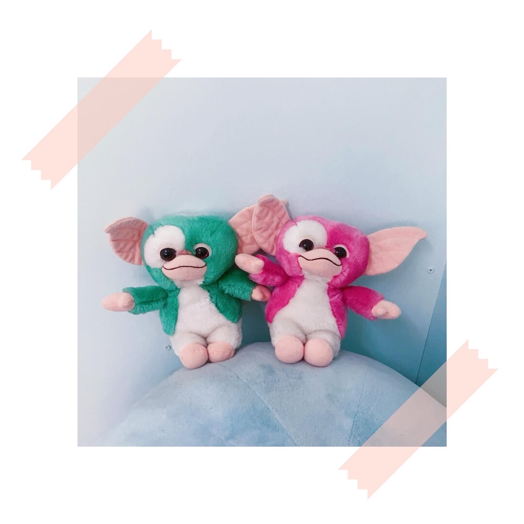2 X Gremlins Vintage Plush Pink & Green Color / Warner Bros /vintage ...