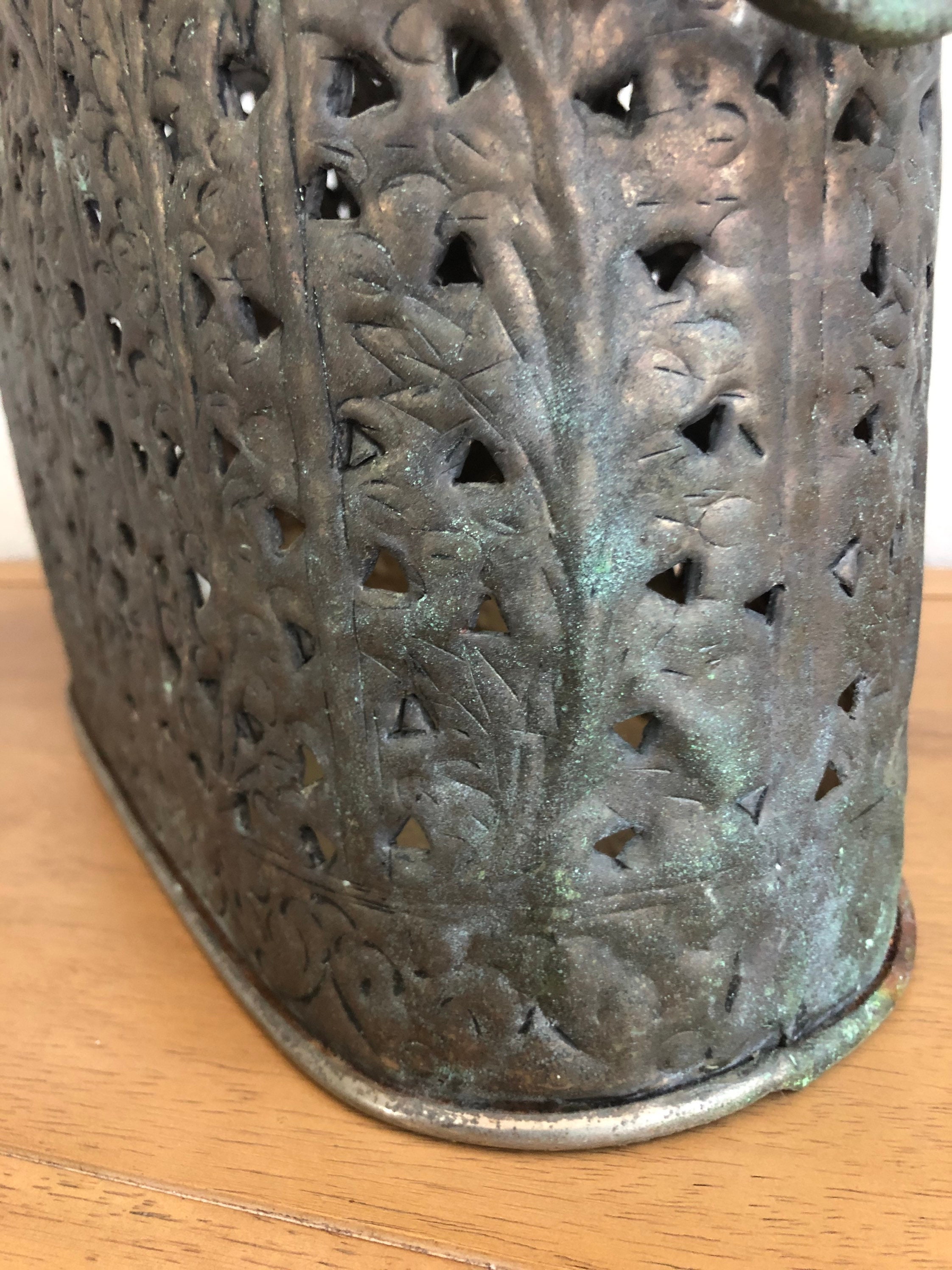 Vintage Metal Pierced Storage Container / Gothic Style Antique - Etsy