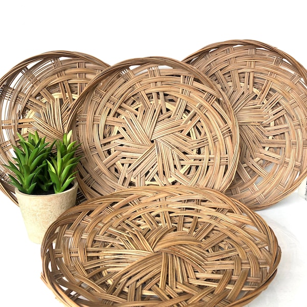 Rattan Charger Plates - Etsy