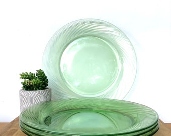 Pyrex Green Glass Plates - Etsy