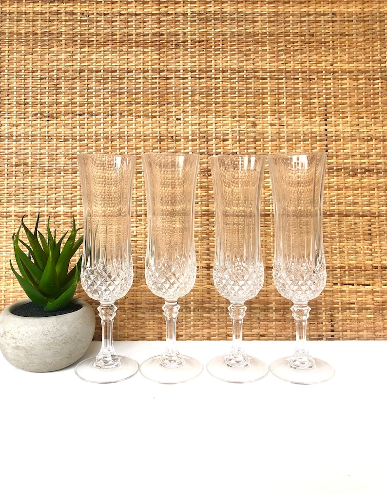 Champagne Glass Luminarc Cristal D Arques Longchamp Set of - Etsy