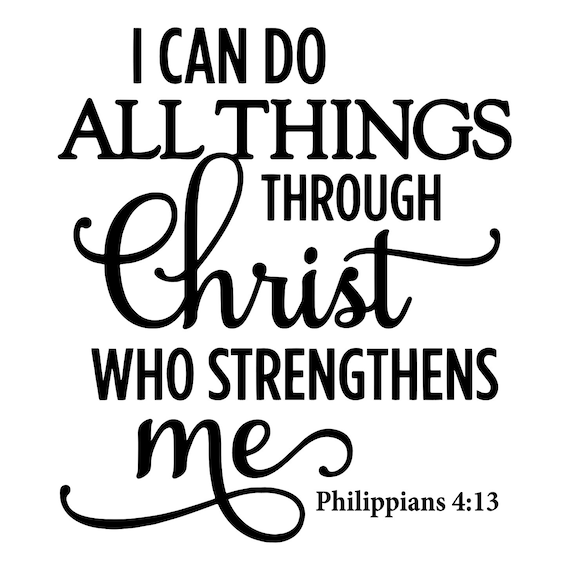 Philippians 4:13 Decal | Etsy