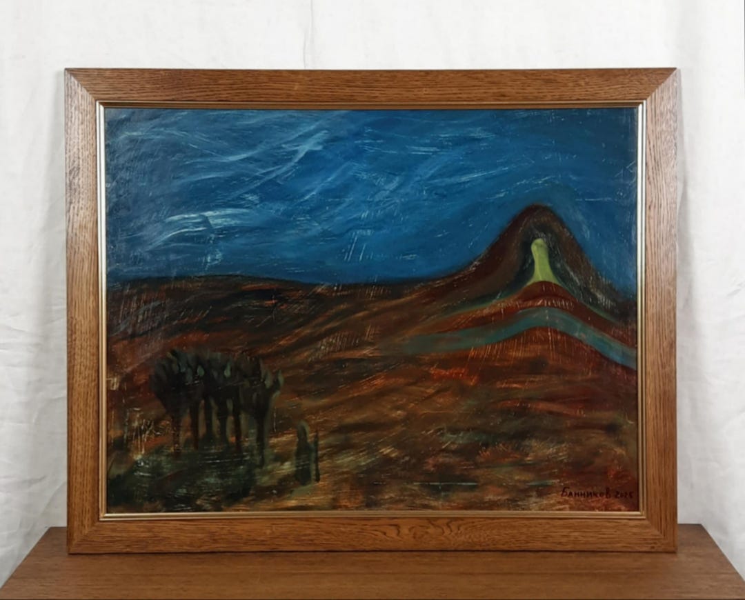 Abstract Oil Painting, Moses on Mount Sinai, Modern Expressionist ...
