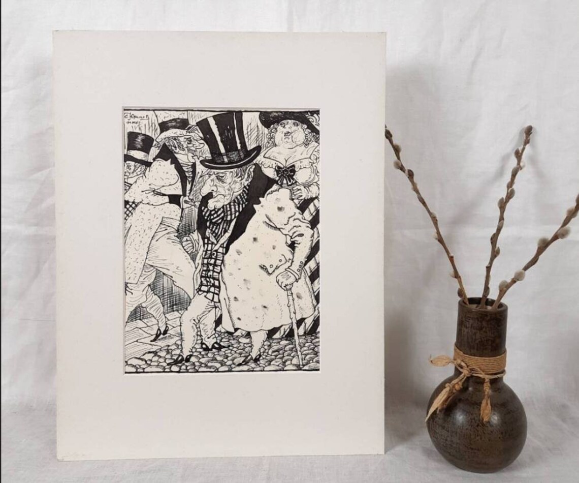 Original Ink Drawing Fairy Tale Illustration Vintage 2006 - Etsy