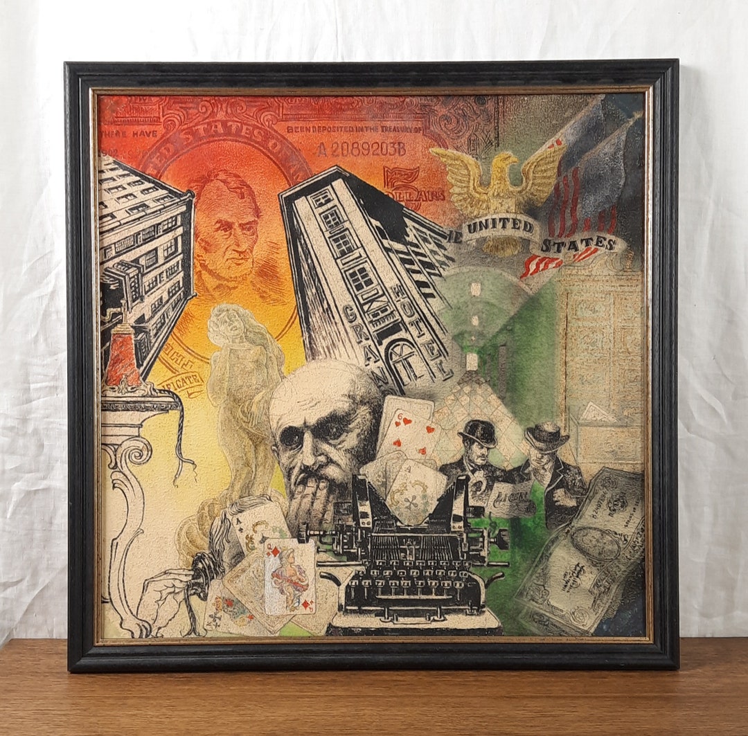 1920s Collage, Original Oil Painting, Ukrainian Artist - Etsy