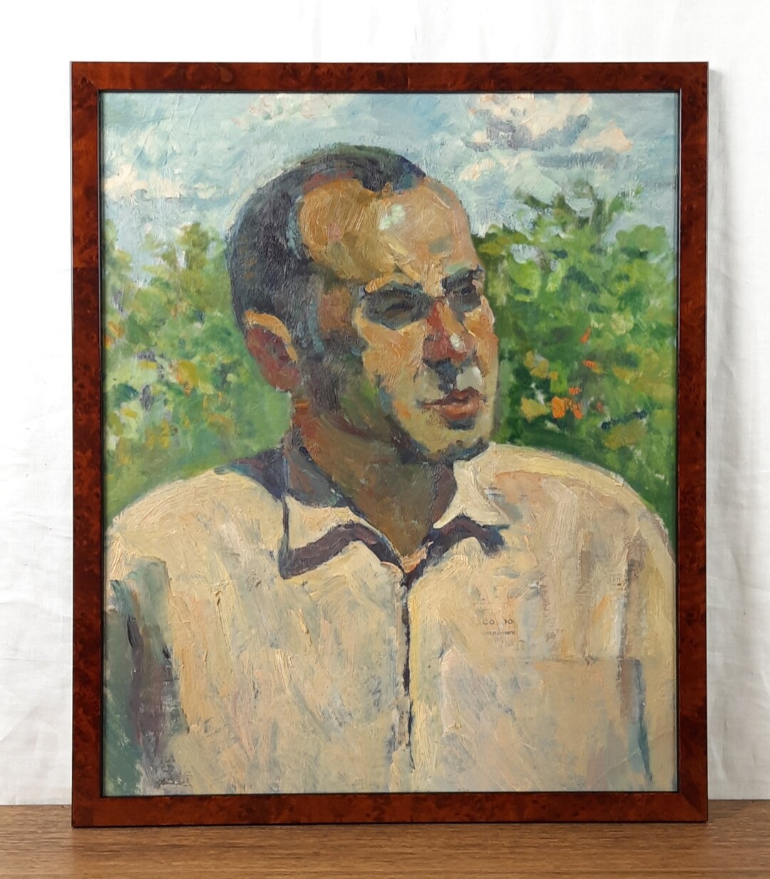 Sunlit Portrait, Male Portrait, Original Oil Painting, Ukrainian Artist ...