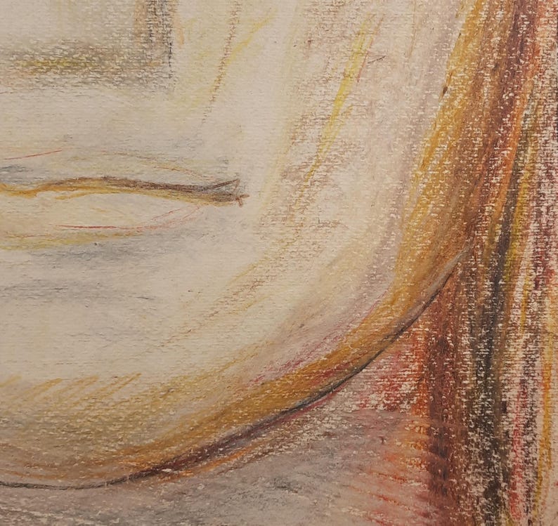 Young Woman's Face, Original Pastel Portrait Drawing, Ukrainian Art ...