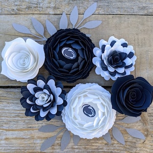 Penn State Paper Flower Set of 6, Graduation Gift for Penn State ...