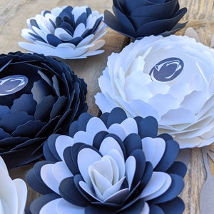 Penn State Paper Flower Set of 6, Graduation Gift for Penn State ...