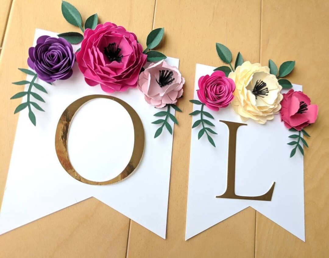 Fiesta Paper Flower Banner, Moana Birthday Banner, Aloha Birthday Decor ...