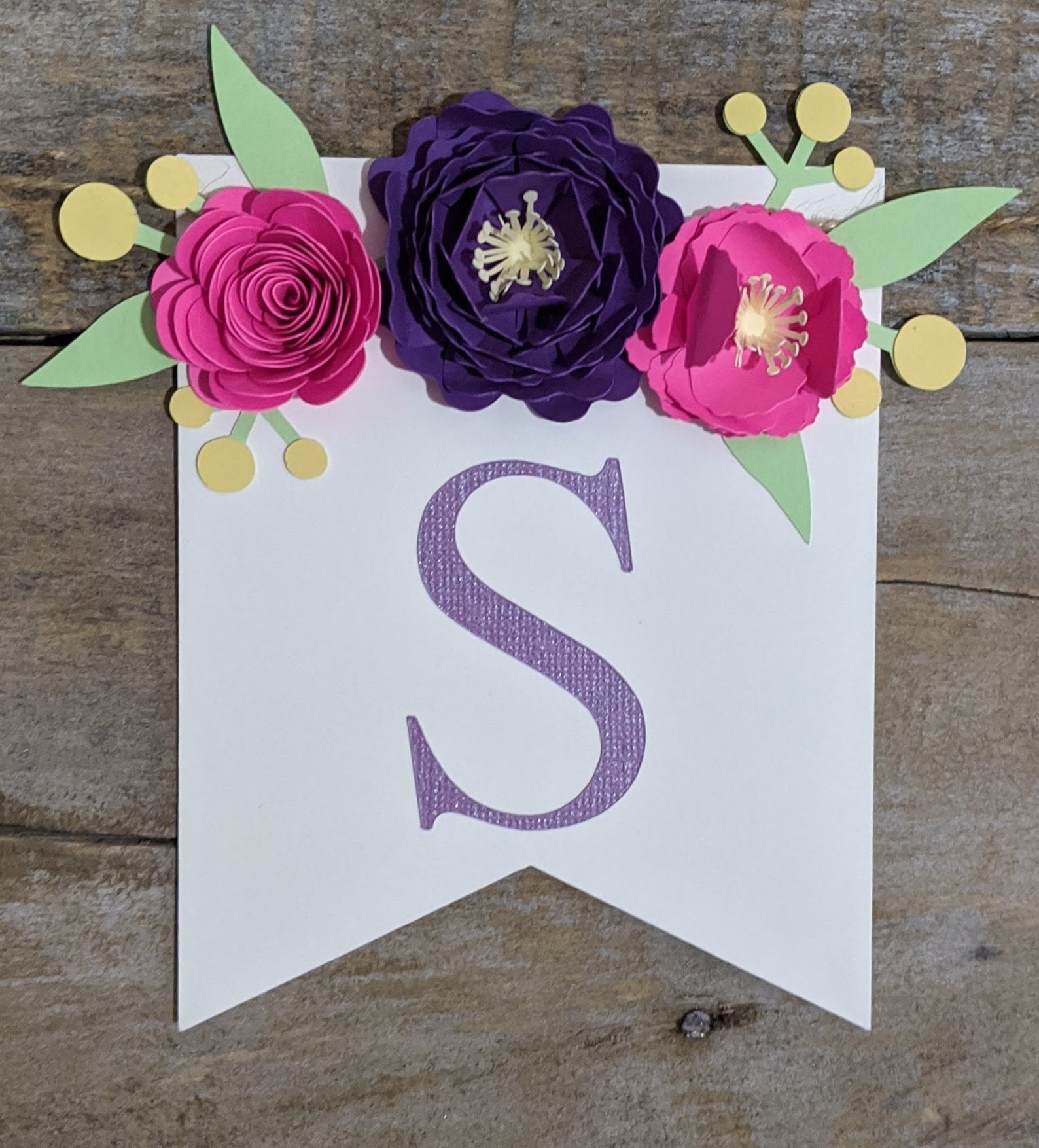 Paper Flower Garland Birthday Banner Floral Party Decor - Etsy