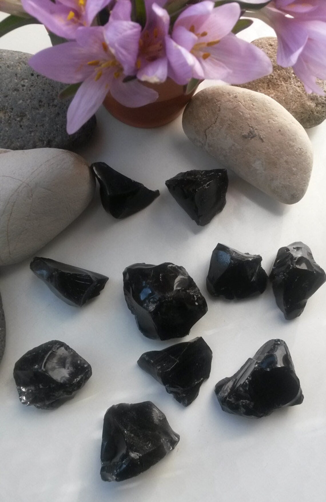 Black Alpine Obsidian Healing Stone Meditation Rock Perfect - Etsy