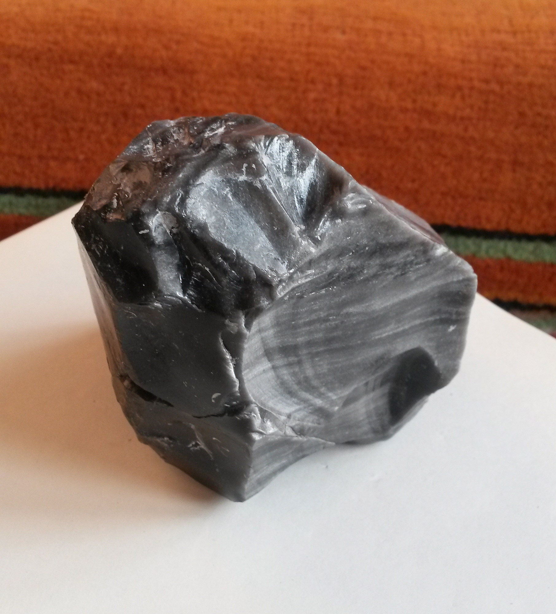 Raw Obsidian, Black-gray Alpine Obsidian, Natural Healing Crystal ...