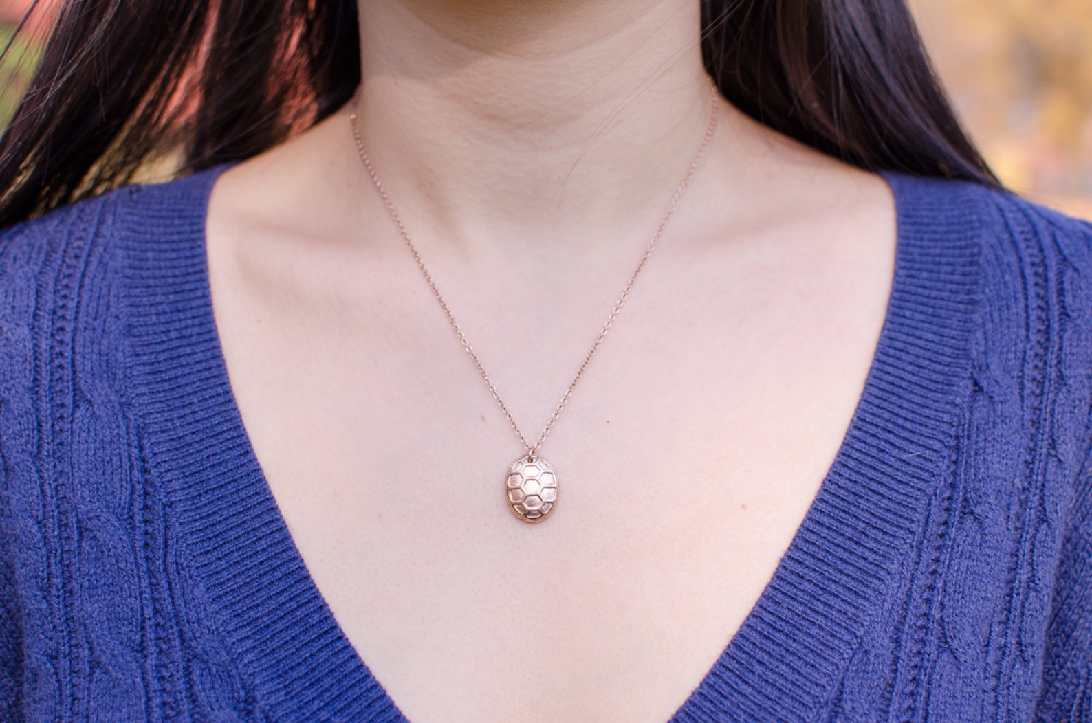 Turtle Shell Necklace 18K Rosegold University of Maryland - Etsy