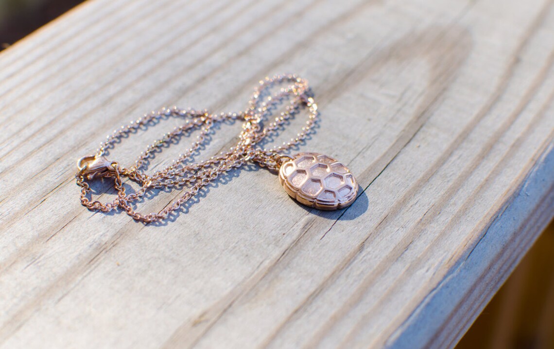Turtle Shell Necklace 18K Rosegold - University of Maryland - Etsy