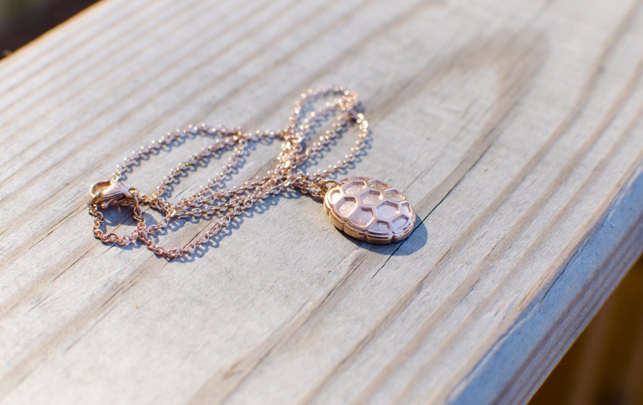 Turtle Shell Necklace 18K Rosegold - University of Maryland - Etsy