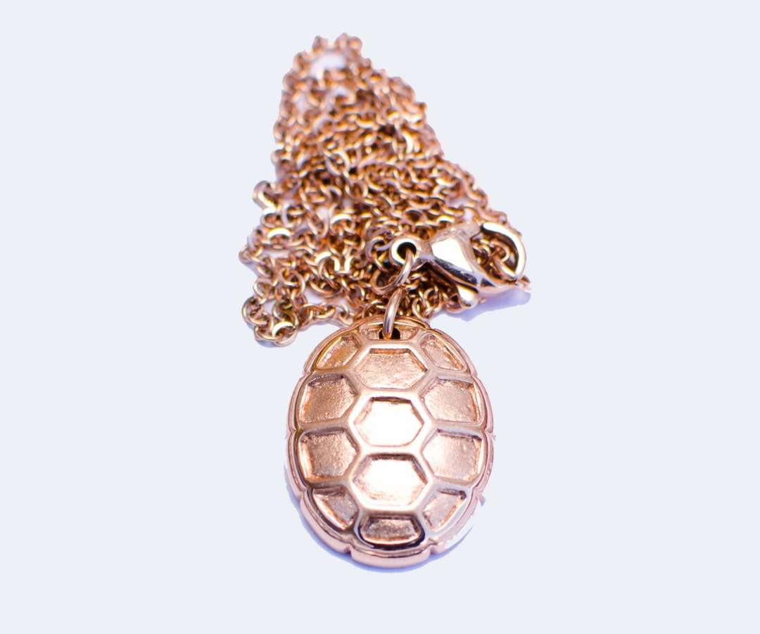 Turtle Shell Necklace 18K Rosegold University of Maryland - Etsy