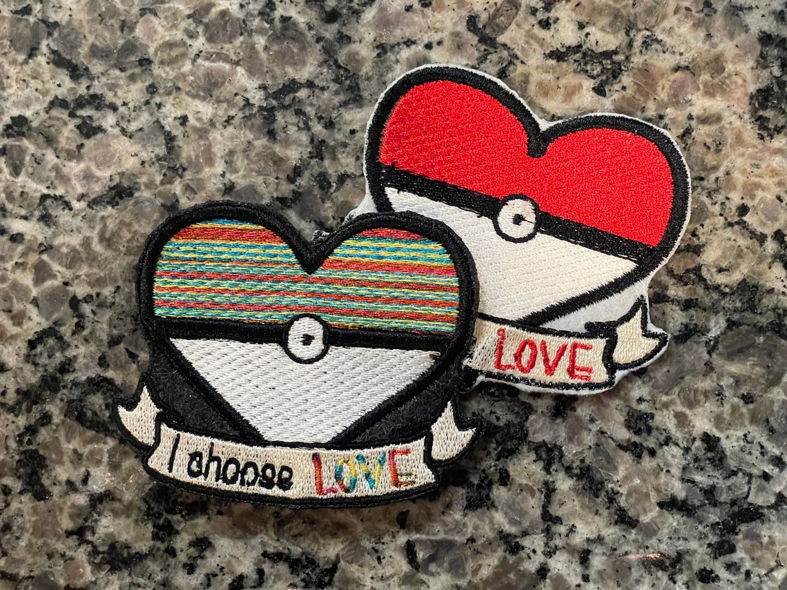 I Choose Love Pokeball Embroidery File - Etsy