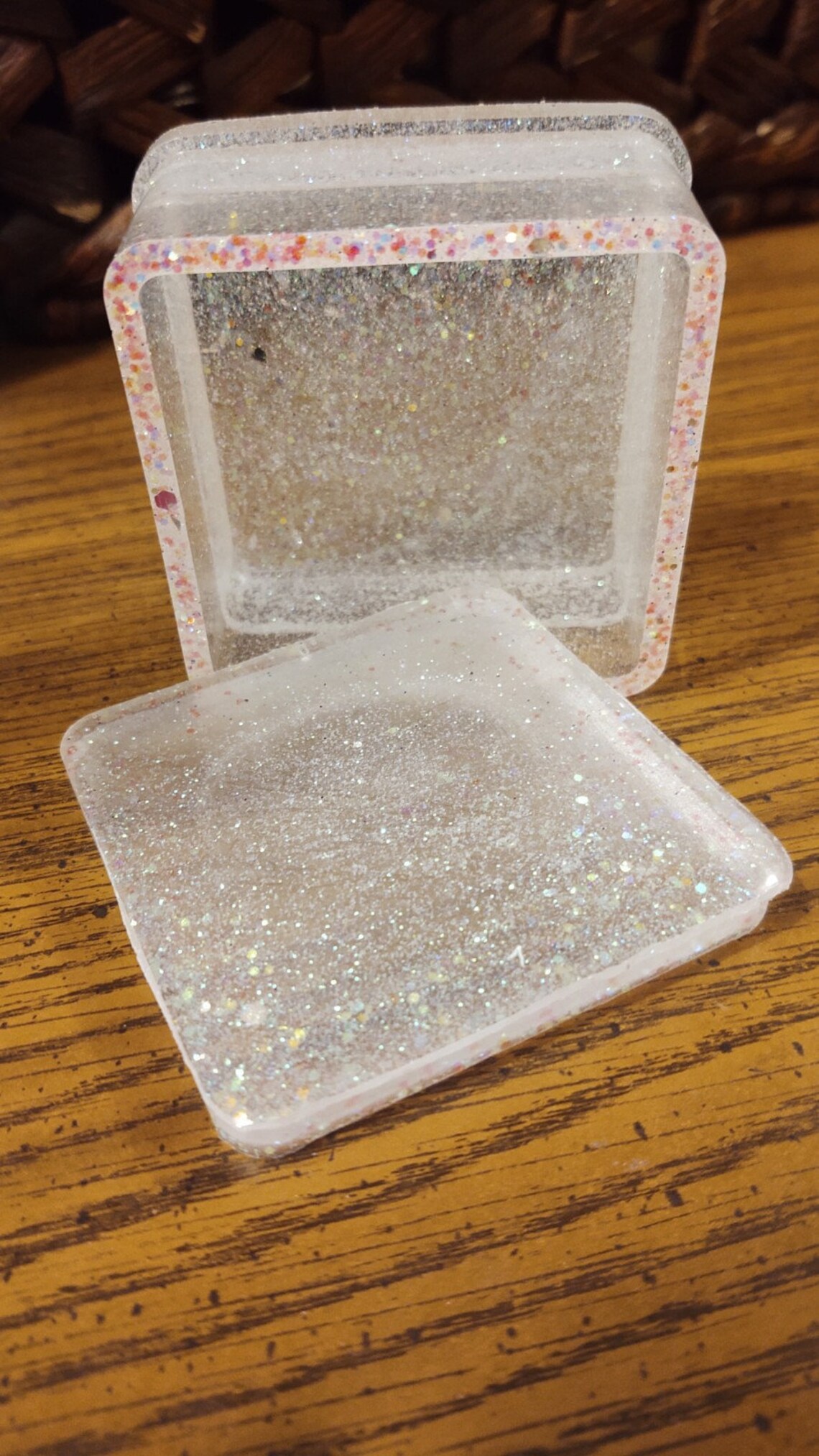 Small Trinket / Jewelry Square Shaped Iridescent Gift Box - Etsy