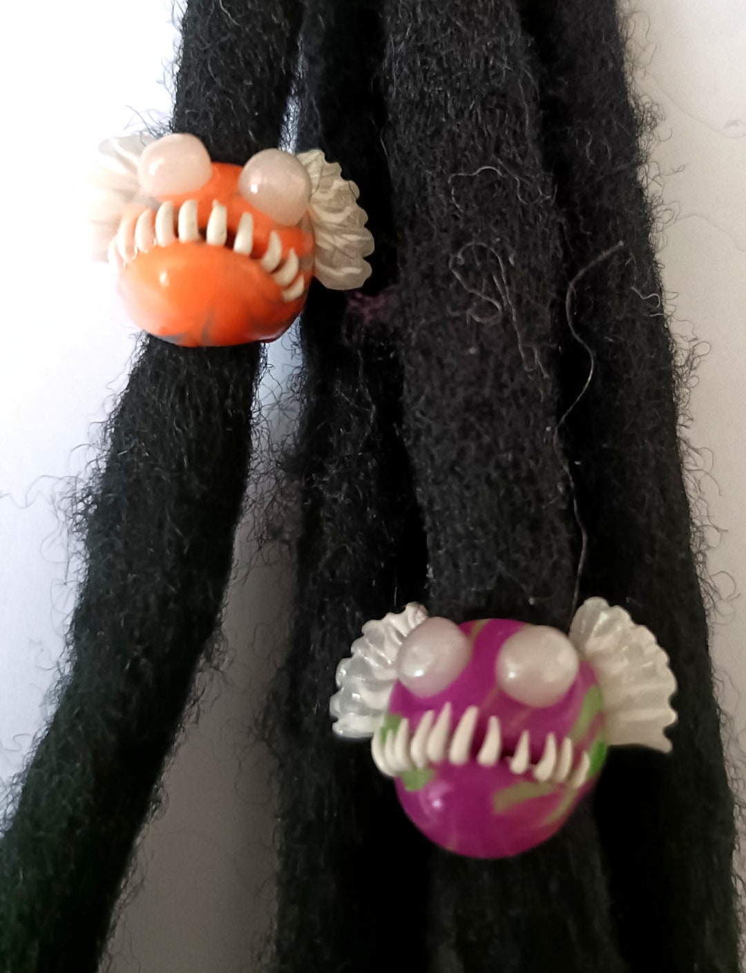 Tropical Fish, Dreadlock Beads Set, 2 Pieces, Dragon Fish, Neon Colors ...