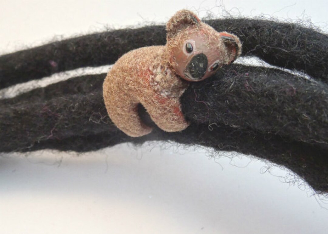 Koala,dreadlock Bead & Mini-sculpture,animal Dreadlock Bead,dread ...