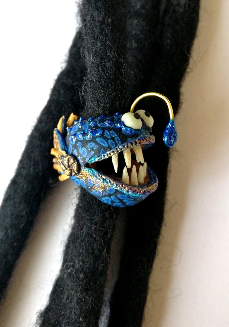 Tropical Fish Blue With Glitter Dragon Fishglow in the | Etsy