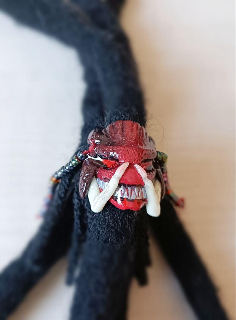 Predator Dread Bead, Alien Hunter Dreadlock Bead, Sci Fi Horror Hair ...