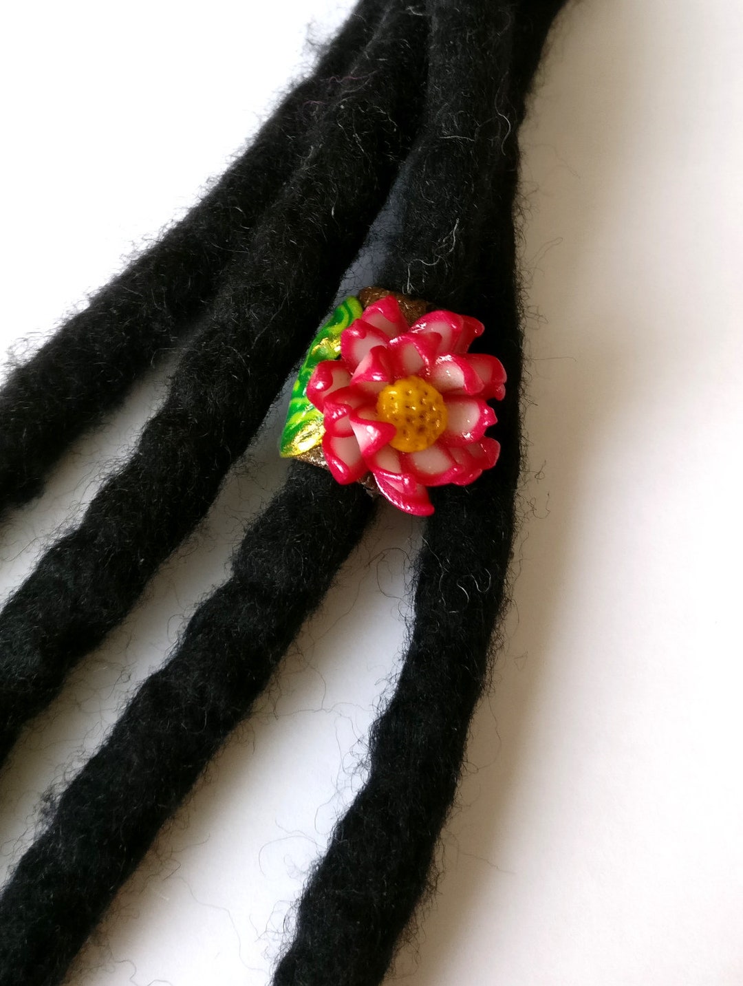 Lotus, Flower Bead, Dread Lock, Dread Decoration, Hair Jewelry, Dread ...
